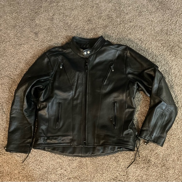 Vintage | Jackets & Coats | Vintage Leather Club Moto Motorcycle Cafe ...